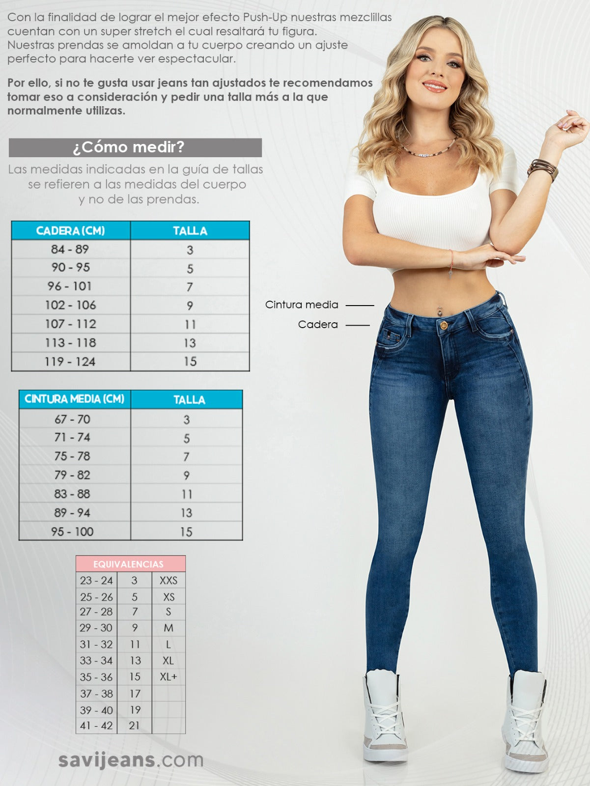 Guía Definitiva para Encontrar tu Talla Perfecta de Jeans – SAVI